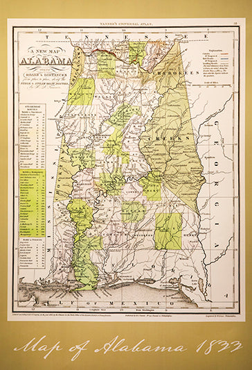 Map 1833 Poster – Official Alabama Store